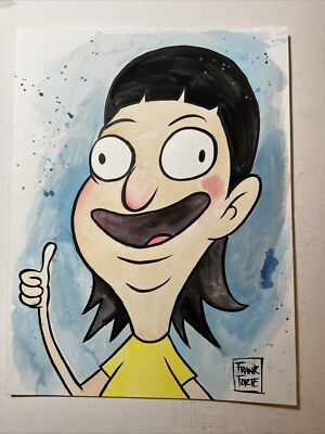 Gene Belcher Bobs Burgers Watercolor Painting Art comic drawings By ...