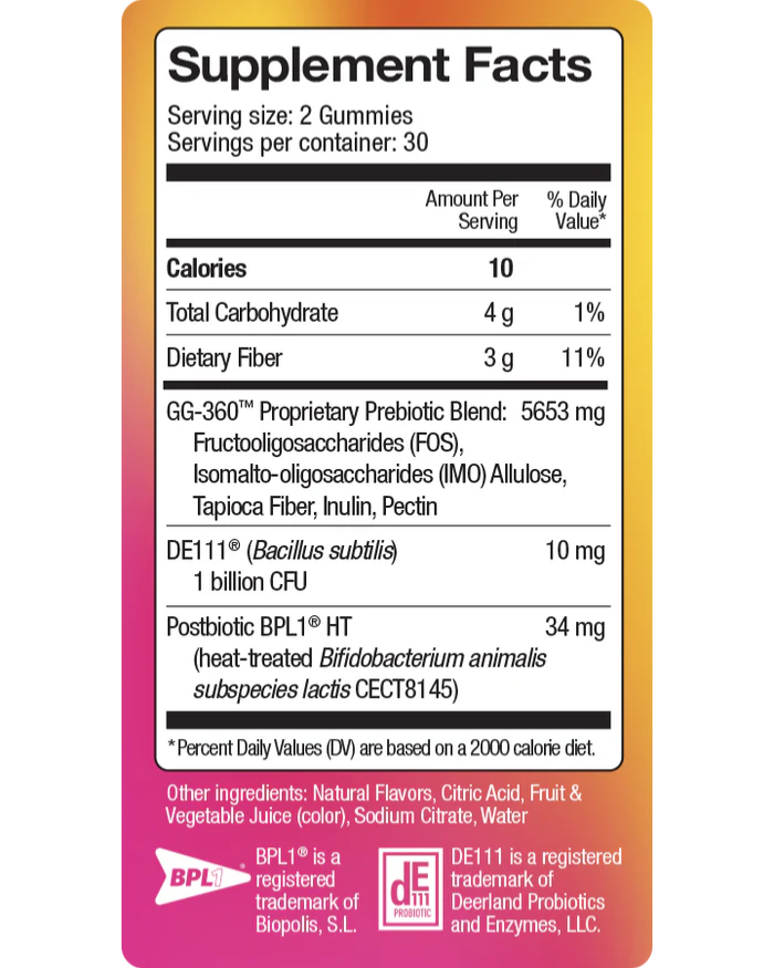 The Gut Gummy Full Spectrum Tribiotic 60 Gummies | eBay