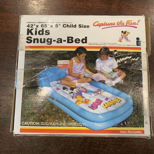 Vintage 1990 Intex Snug-a-Bed Disney Mickey & Minnie Mouse Inflatable ...