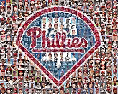 Philadelphia Phillies Photo Mosaic Print 200+ Players Baseball Fan Wall ...