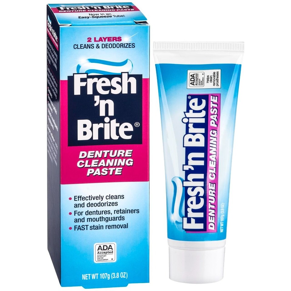 Fresh 'n Brite Denture Cleaning Paste, 3.8 Ounce (Pack of 3) | eBay