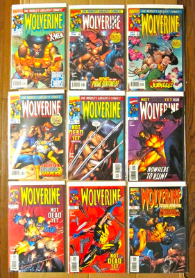 LOT RUN OF 9 WOLVERINE MARVEL COMICS # 115-123 ALL BAGGED ALL BOARDED ...
