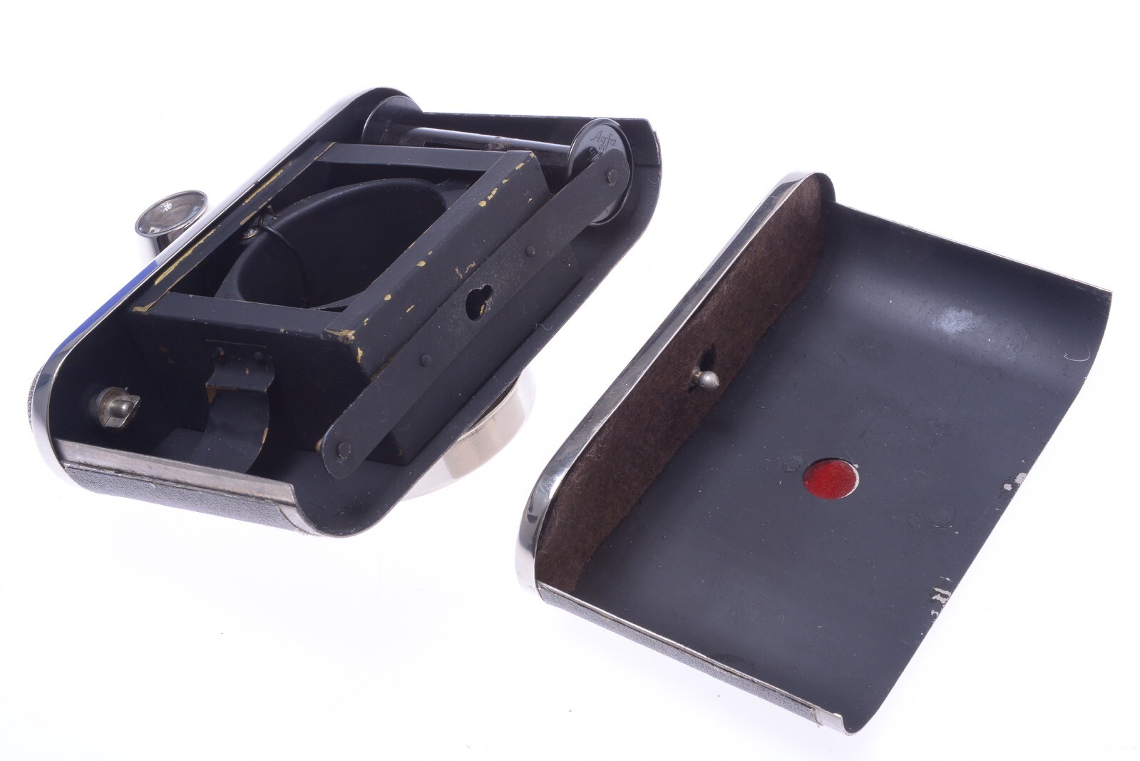 TAHBES SYNCHRO 120 ROLL FILM NICKEL PLATE CAMERA ALBADA FINDER 75MM ...