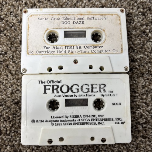 Atari 400 8 Bit Computer Cassette Game Lot Frogger And Dog Daze | eBay