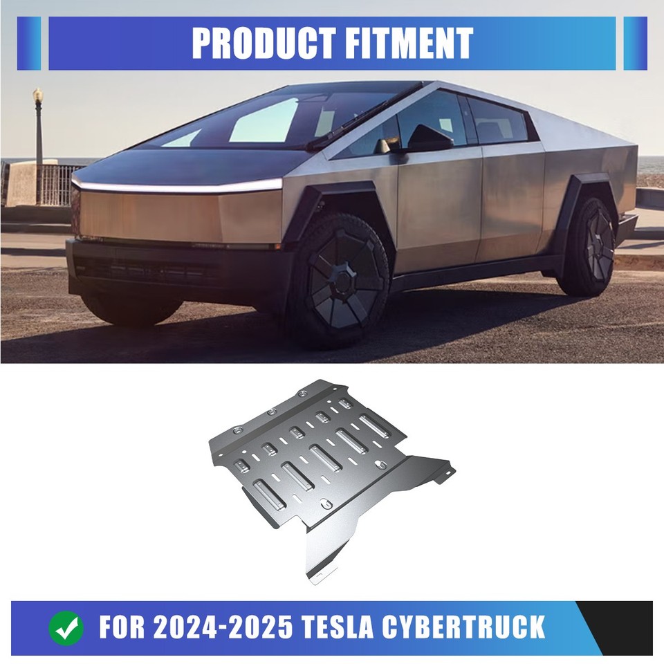 Upgrade Front Bumper Skid Plate Aluminum Alloy For 2024-2026 Tesla ...