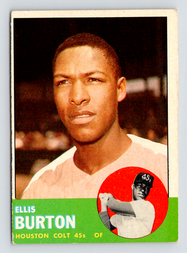 1963 Topps Card, #262 Ellis Burton, Houston Colts | eBay