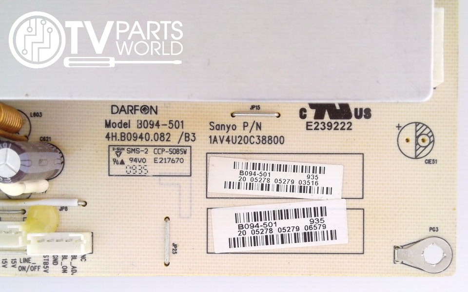 Sanyo DP46840 Backlight Inverter Board 1AV4U20C38800 E239222, 03516 | eBay