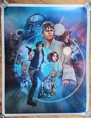 Jason Palmer Star Wars A New Hope Pearlized LE Art Print Poster | eBay
