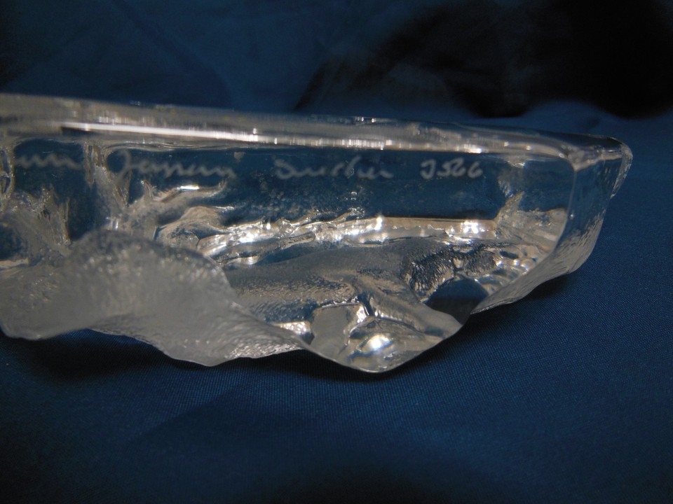 Mats Jonasson Crystal Moose In Woods Sculpture/Statue/Figurine 3566- | eBay