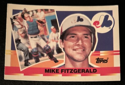 1990 Topps Big Mike Fitzgerald Baseball Card #84 Expos Catcher PR/FR O ...