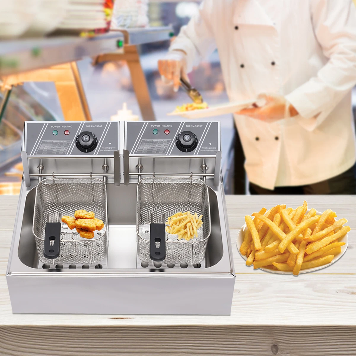 Large Electric Deep Fryer
