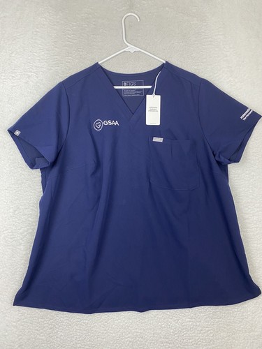 NWT Figs Catarina One Pocket Top Blue Scrub Shirt Women's Size 3XL ...