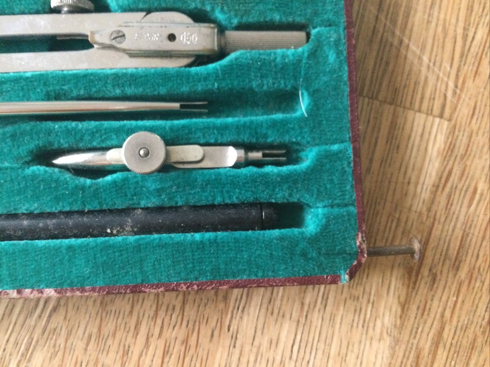 Vintage Stationery Drawing Instruments Set Eco Bra Kandidat Made In ...