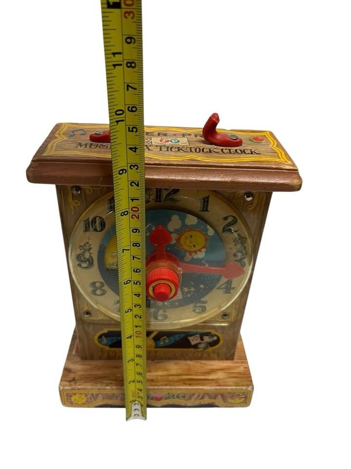 Fisher Price Musical Tick-Tock Teaching Clock Plays/Works Vintage 1964 ...