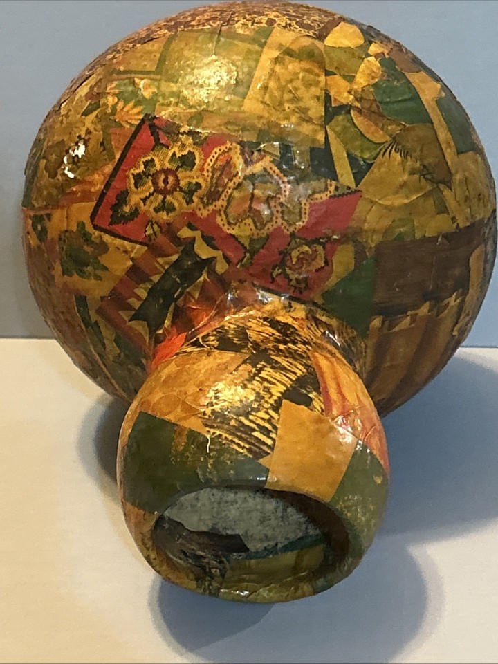 Gourd Decorated Hand Crafted Paper Mache Decor | eBay UK