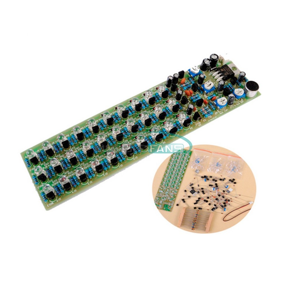 Red/Blue/Green LED Voice Control Level Indicating Electronic Production ...