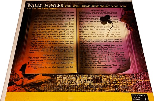 Wally Fowler You Will Reap Just What You Sow Vinyl Southern Gospel ...