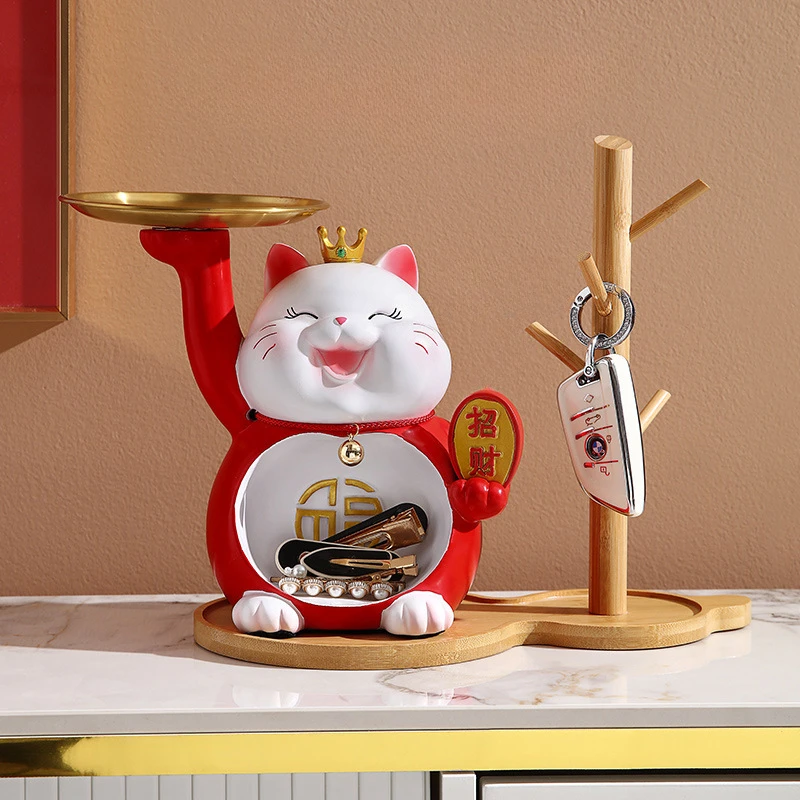 Gourd Tree Branch Key Holder Rack Creative Bamboo Wood Living Room ...