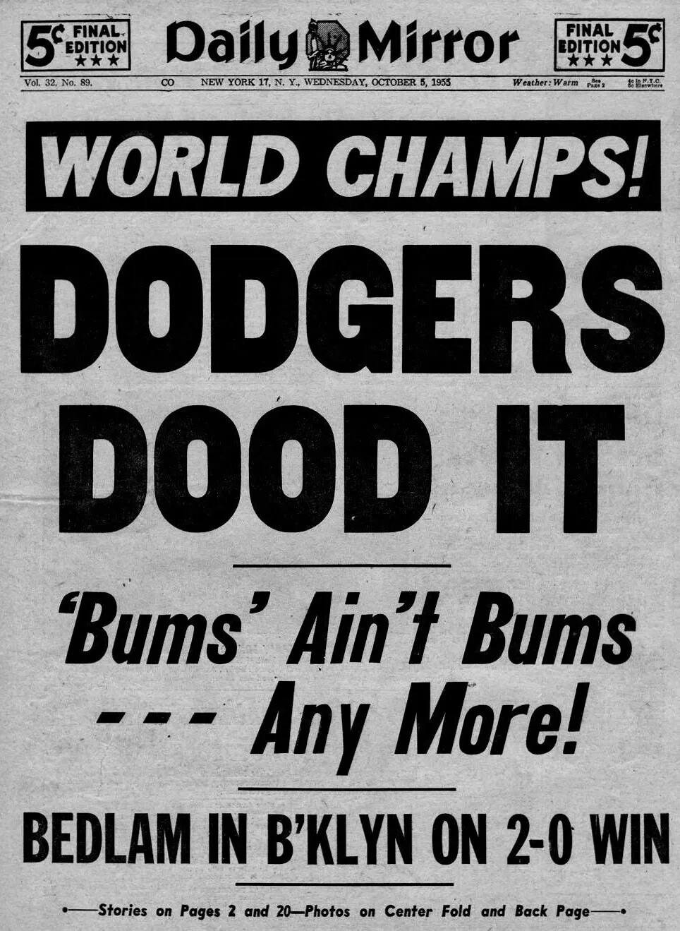 1955 Brooklyn Dodgers Team Baseball Mlb Ain'T Bums 8x10 PHOTO PRINT | eBay