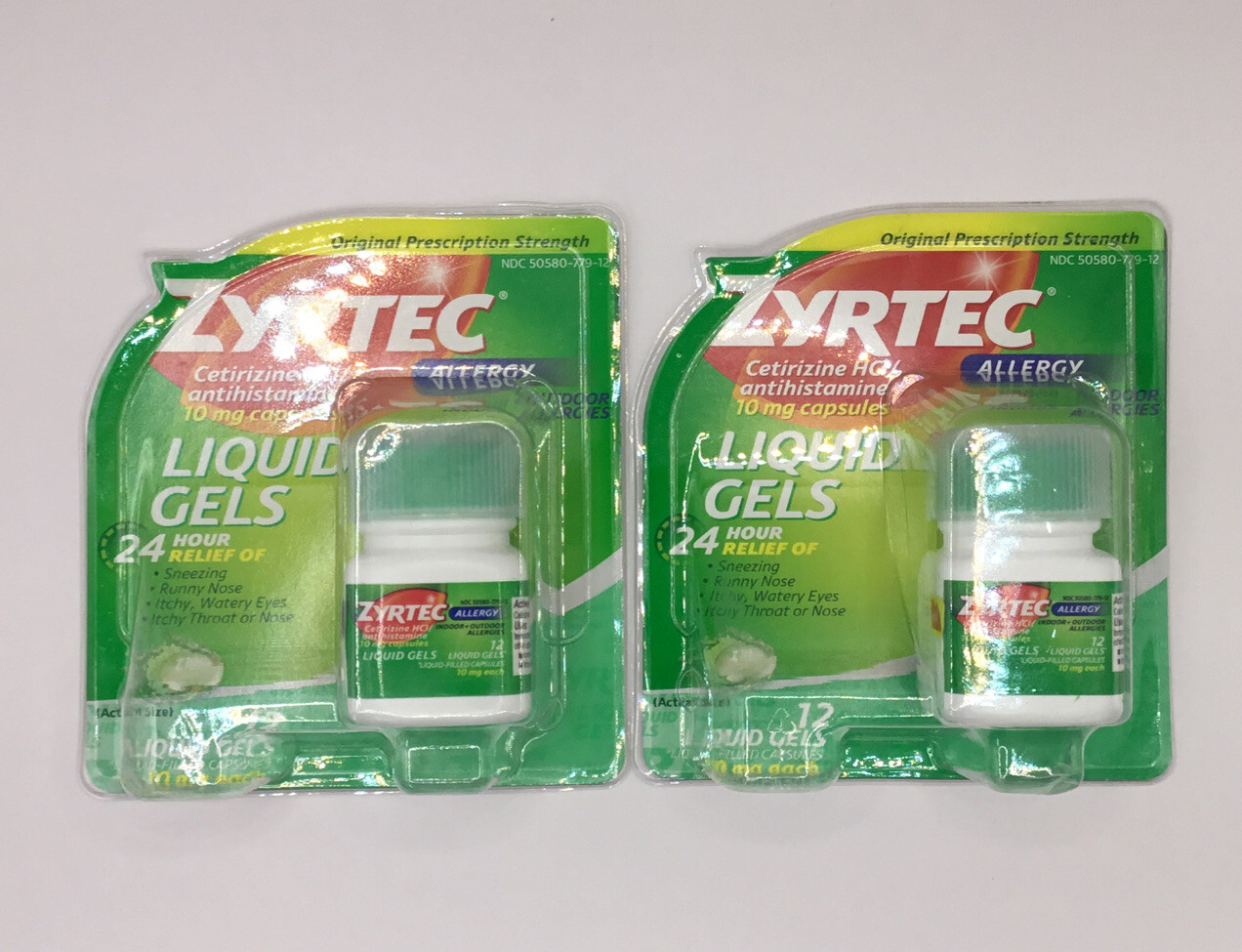2 Zyrtec 24 Hour Allergy Relief - 12x2=24 Liquid Gels Exp 7/25 | eBay