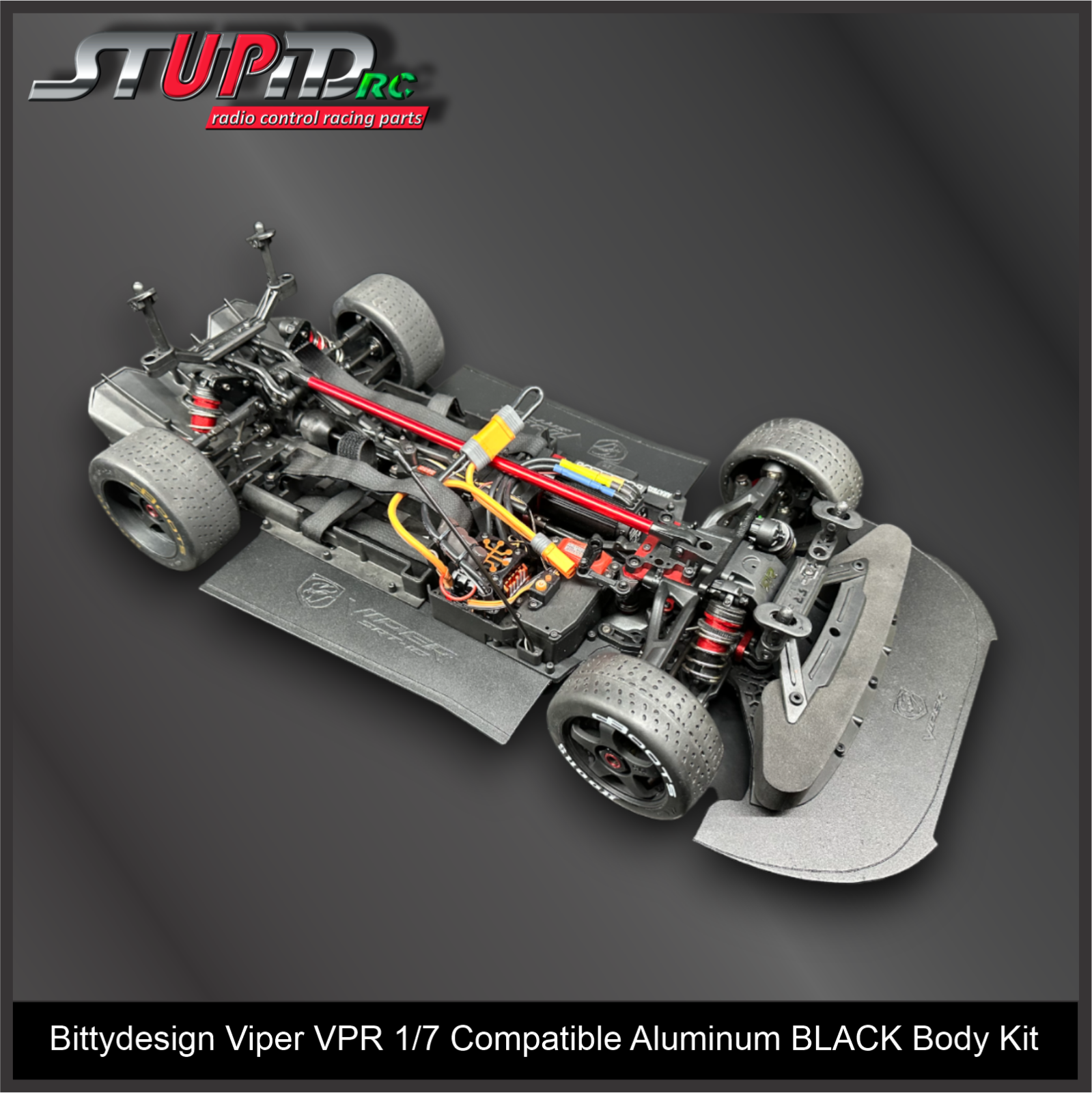 Bittydesign Viper VPR 1/7 Compatible Aluminum BLACK Body Kit Felony ...