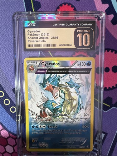 CGC 10 Pristine | Pokemon Ancient Origins Gyarados Reverse Holo 21/98 ...