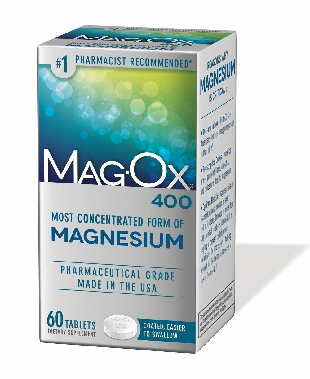 MagOx 400 Magnesium Supplement Bone & Muscle Support Tablets Sugar Free ...