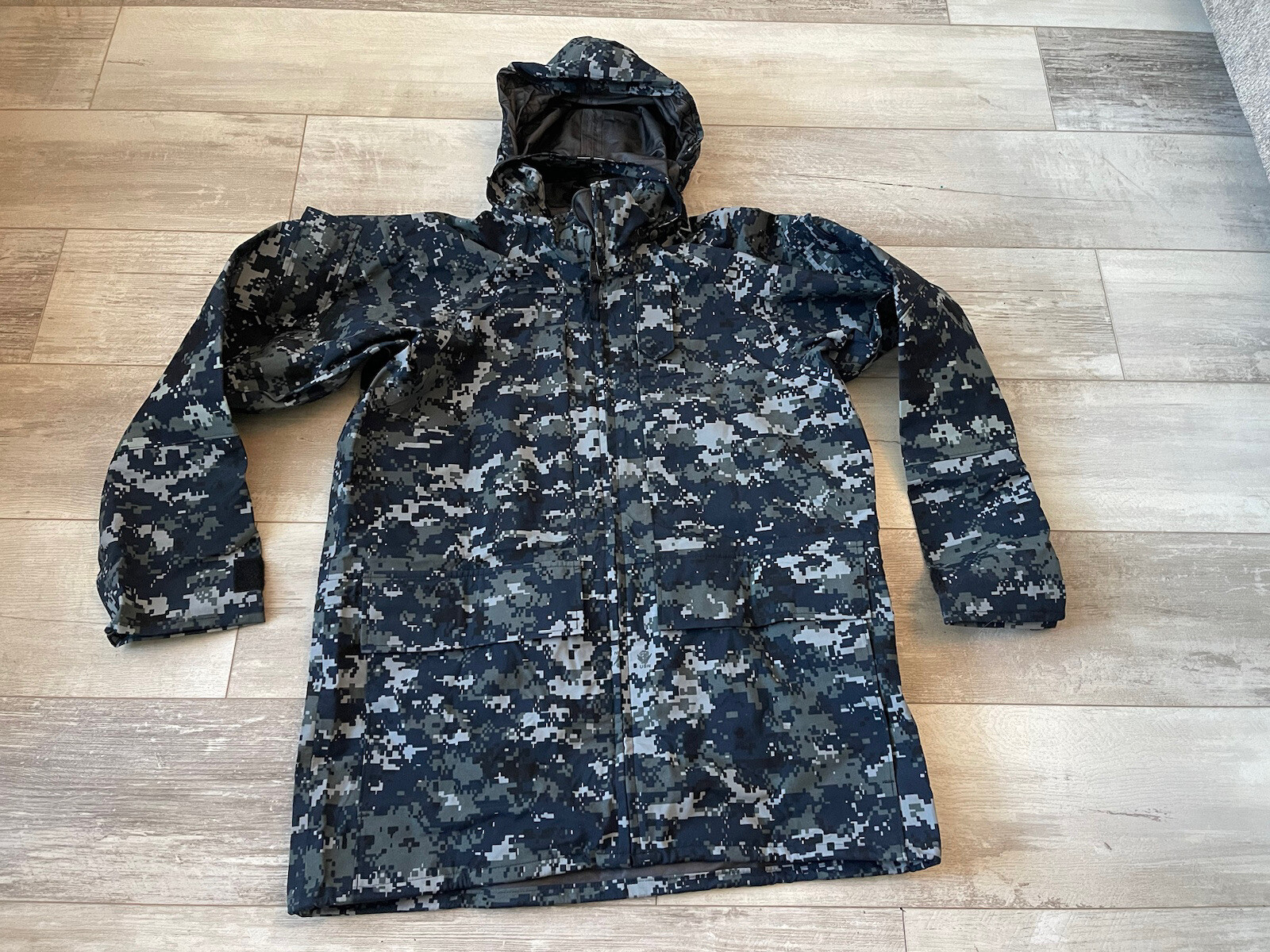 US Navy Jacket USN Blue Digital Camo Work Parka Full … - Gem