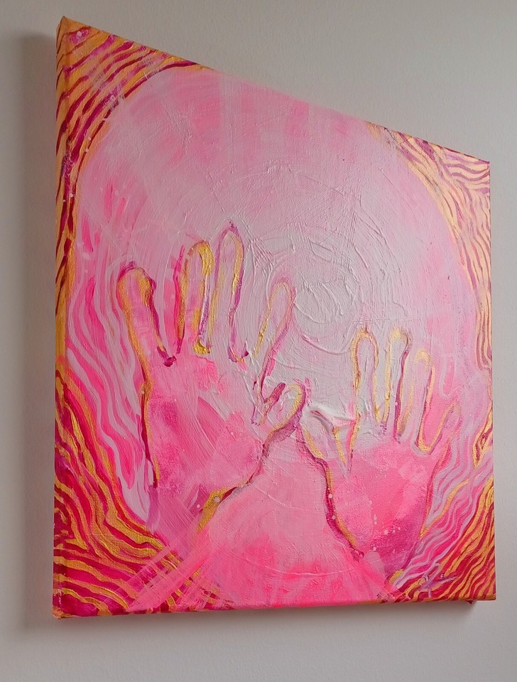 528 Hz Frequency Art Painting Original Energy Charged Rose Quartz | eBay