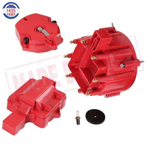 Red Large Hei Distributor Ignition Coil Cap Rotor For Chevy SBC BBC 305 ...