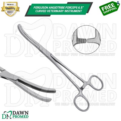 Ferguson Angiotribe Forceps 6.5" Curved Surgical Veterinary Instrument ...