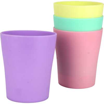 Summer Sorbet Reusable Plastic Tumbler Cups 280ml Pack of 4 Neon Party ...