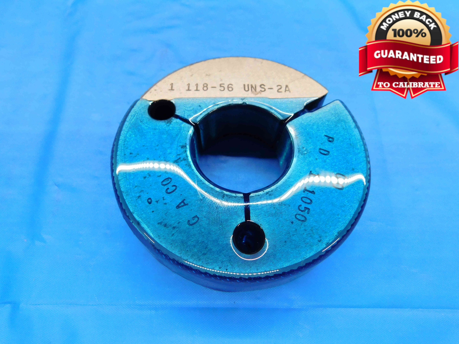 1.118 56 UNS 2A THREAD RING GAGE 1.1180 GO ONLY P.D. = 1.1050 ...