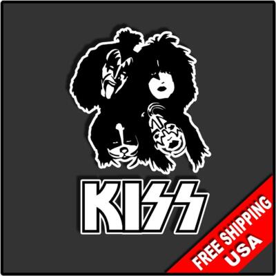 Kiss Rock Bands Logo Decal Sticker Heavy Metal Rock Band Rock 80's ...