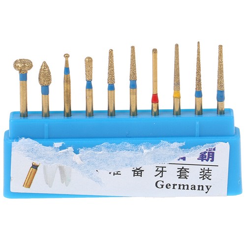 10Pcs/box Dental Diamond High Speed Burs for Polishing Smoothing Teeth ...