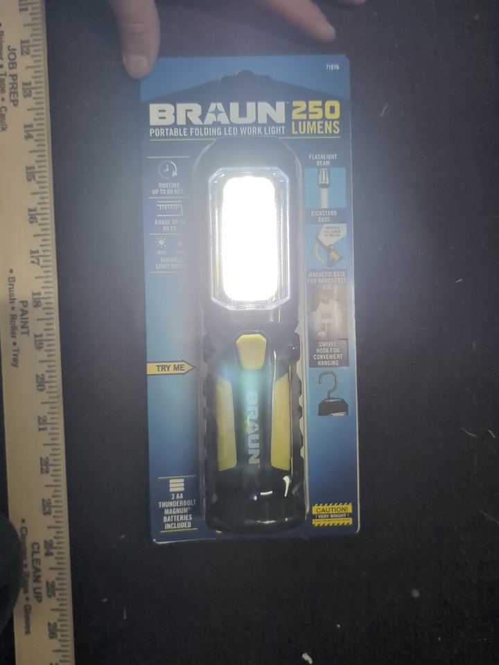 Harbor Freight Braun 4 Flashlight Set Gift Pack Headlamp Penlight Work ...