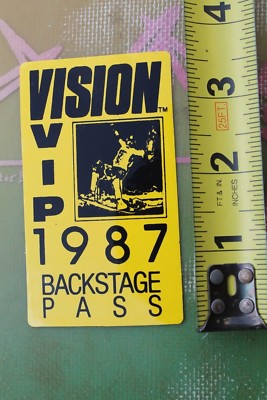 VISION VIP 1987 Backstage Pass Skateboards Vintage Neon Skateboarding ...