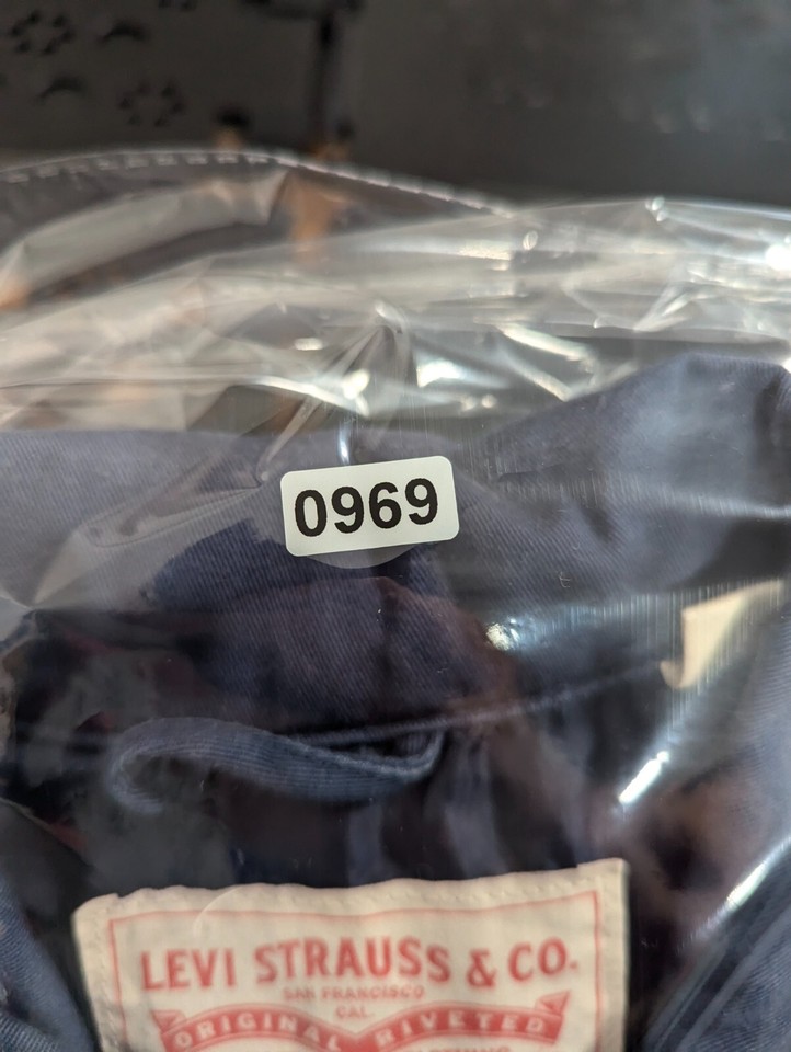 Levi's Chore Jacket Men's Small Navy Utility Engineers Full Zip Coat ...