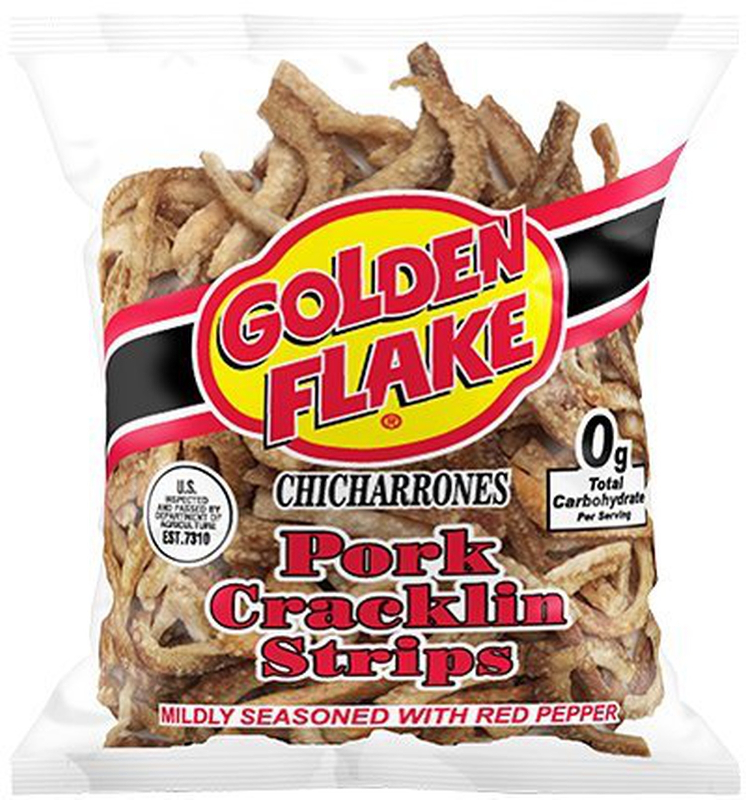 Golden Flake Pork Cracklins W/Red Pepper Seasoning 3.50 oz (Pack 12) | eBay