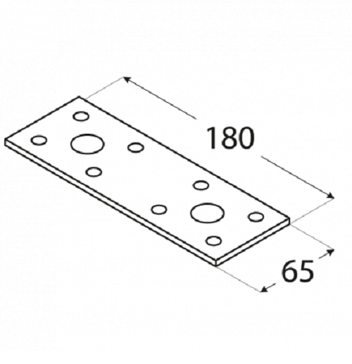 Flat Connector Hole Plate Steel Screw Plate Connection Plate Solid ...