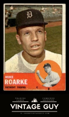 1963 Topps #224 Mike Roarke Vintage Detroit Tigers Baseball Card | eBay