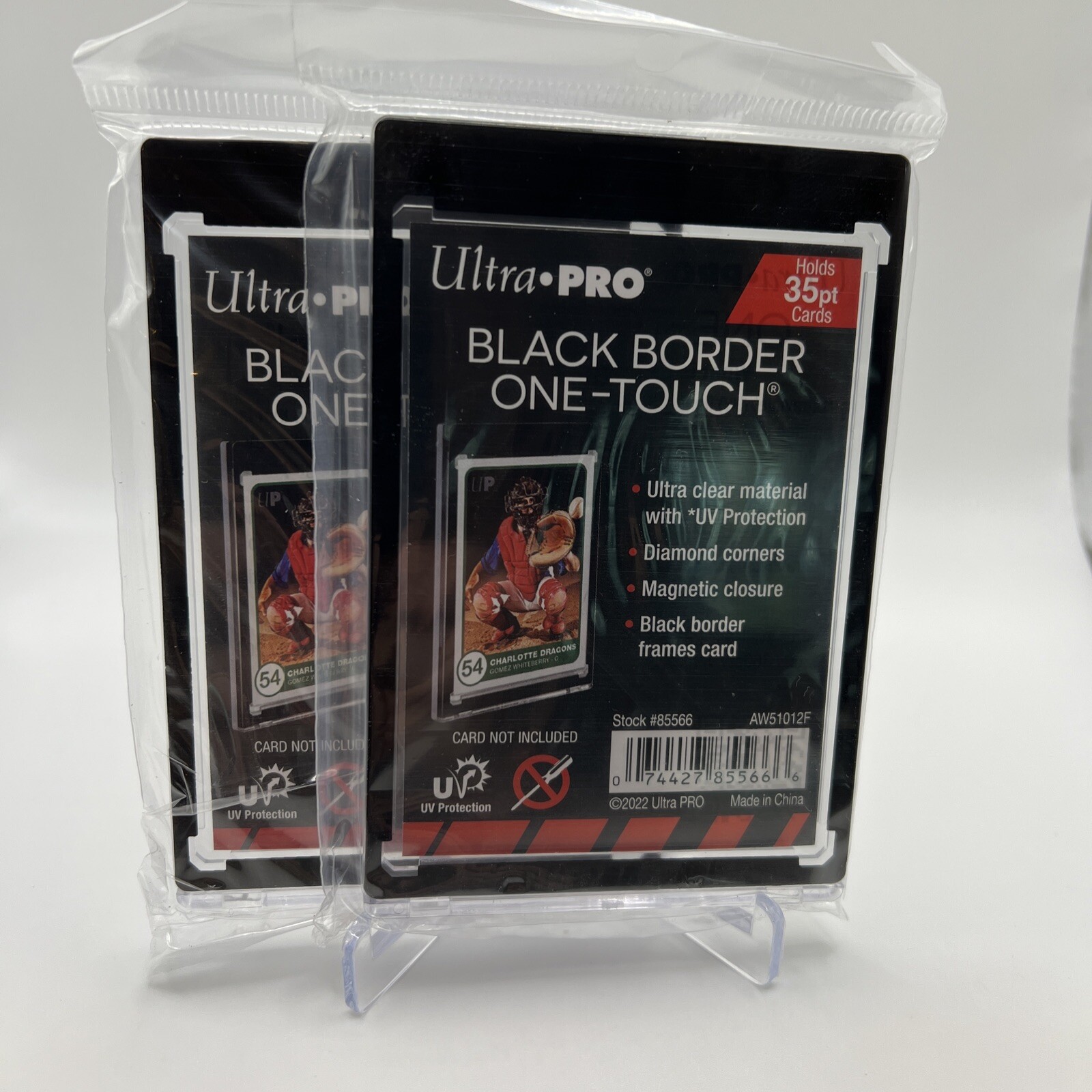 Ultra Pro One-Touch Magnetic Card Holder BLACK BORDER 35pt Point, LOT of 2 | eBay