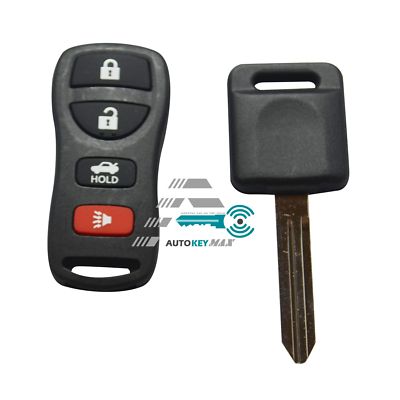 Keyless Entry Remote Key & Uncut Chip Ignition Key For Nissan ...