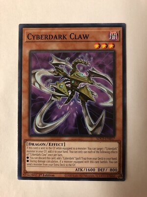Yugioh! Cyberdark Claw - SDCS-EN017 - Common - 1st Edition Near Mint ...