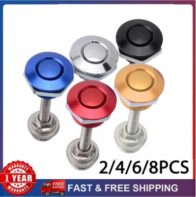 2/4/6/8 Push Button Bonnet Hood Pin Lock Clip Kit Car Quick Release ...