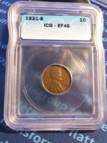 1931 S LINCOLN CENT ICG XF45 KEY COIN NEEDED FOR COLLECTION/ALBUM NICE ...