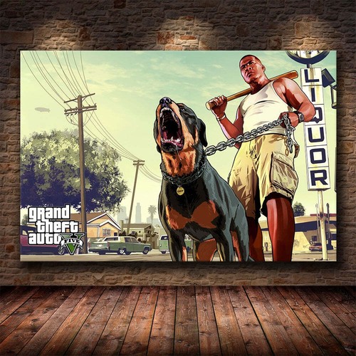 Game Posters GTA V Canvas Paintings | eBay