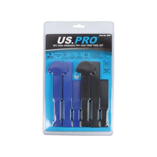 US PRO Tools 6pc Non-Marking Trim & Pry Bar Door Trim Remover Clips ...