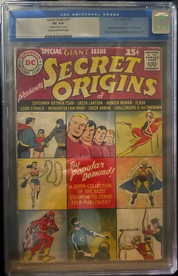 DC Comics SECRET ORIGINS #1 CGC 4.0 (VG) 1961! | eBay