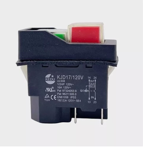 KEDU KJD17B KJD17 4Pins Waterproof Pushbutton Switch AC 120V 16/12A CE ...